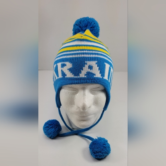 Bosco | Accessories | Bosco Ukrainian Olympic Hat With Pompoms | Poshmark
